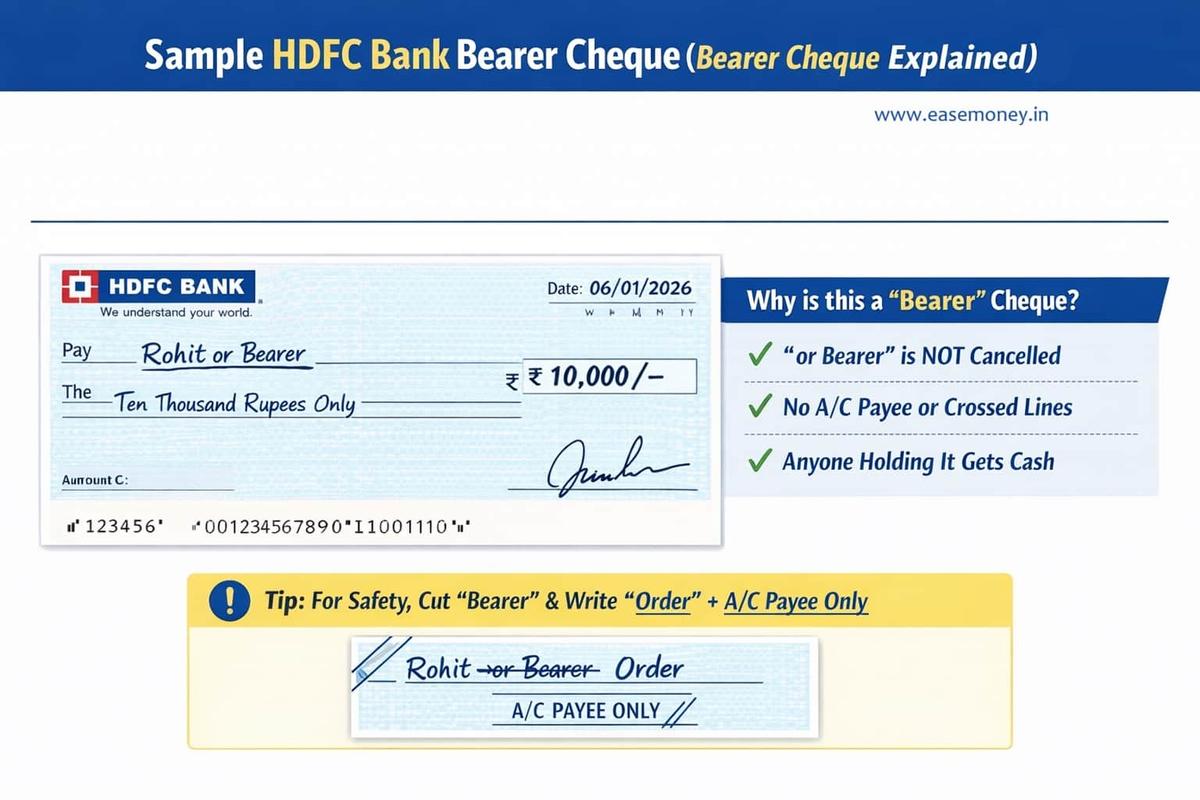 Bearer Cheque: Meaning, Writing, Limits, Difference 2026