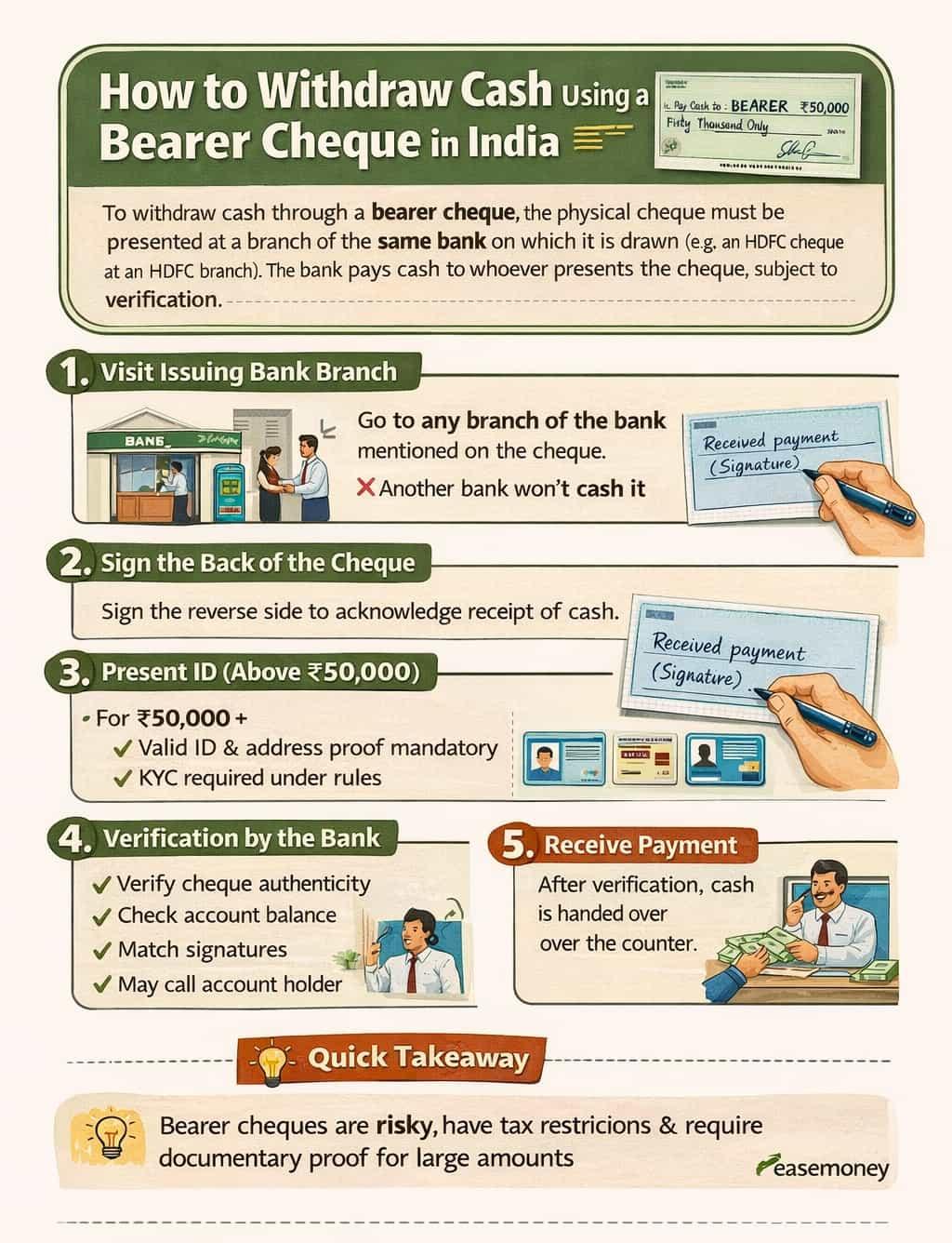 Bearer Cheque: Meaning, Writing, Limits, Difference 2026