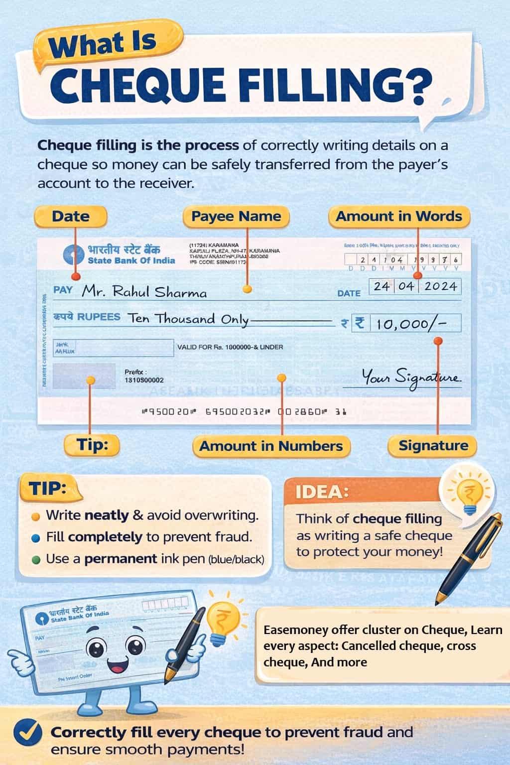 Cheque Filling Process: All Banks, Self, Other, or RTGS 2026