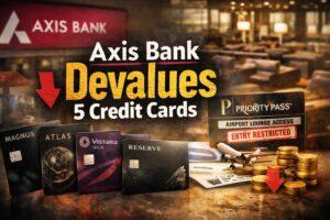 Axis Bank Devalues 5 Credit Cards - Magnus, Atlas, Vistara Hit